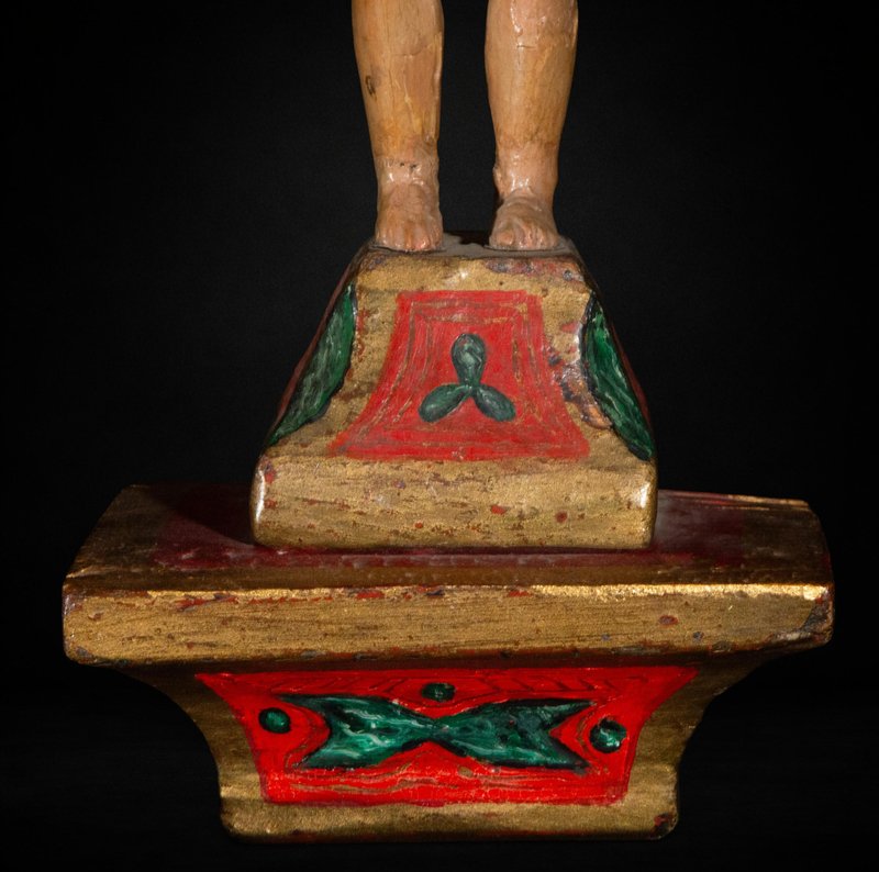 Spanish Colonial Artist, Niño Jesús Salvador del Mundo Sculpture, 17th ...