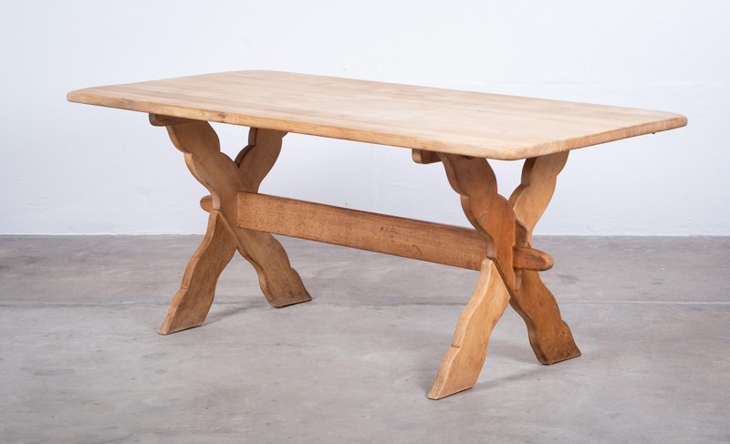 Vintage Oak Dining Table by Henning Kjærnulf, Denmark, 1960s for sale ...
