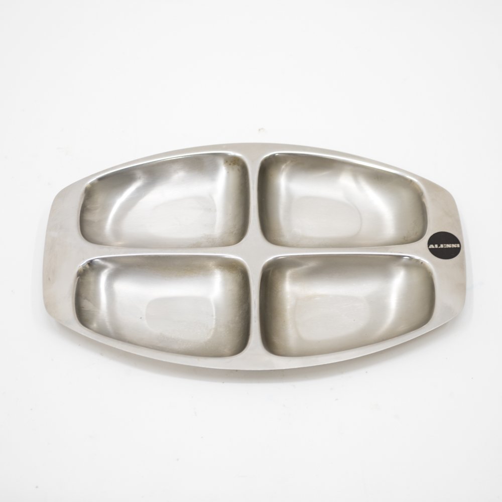 Plateau Mid-Century en Acier par Alessi, 1990s, Set de 4 en vente sur ...