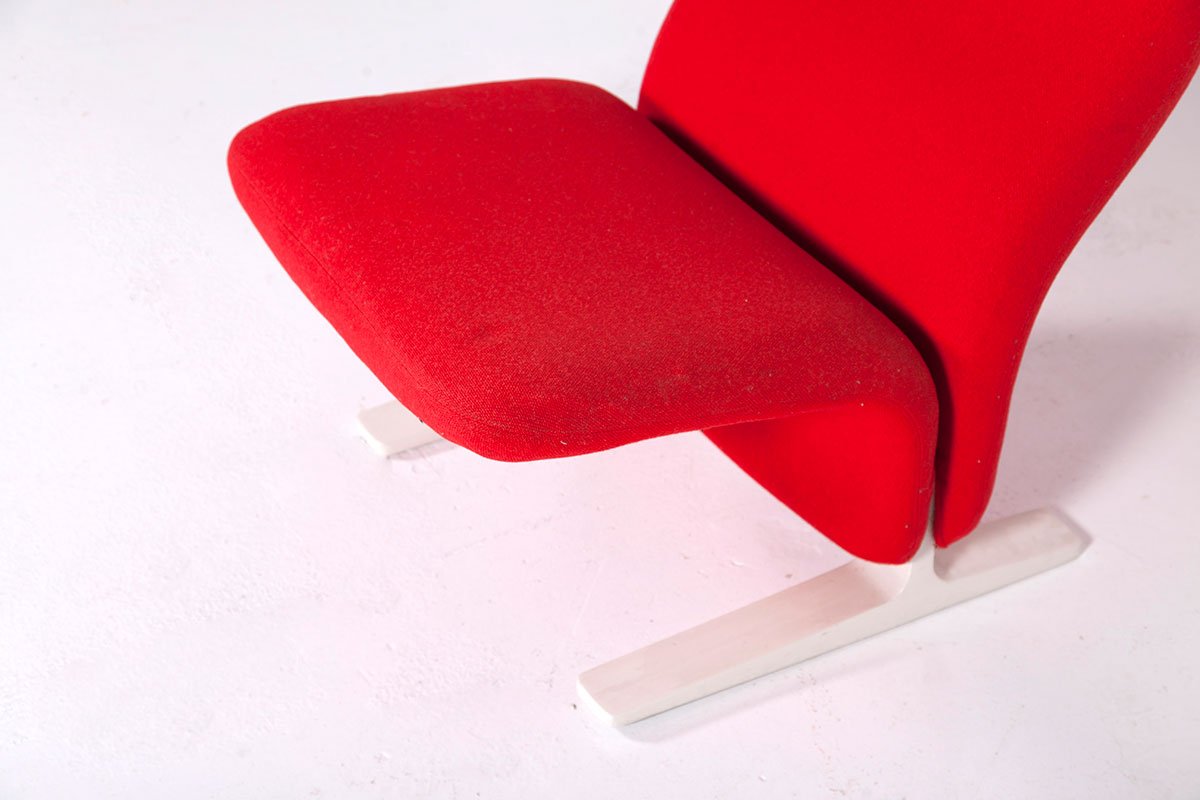 Fauteuil Concorde Rouge par Pierre Paulin pour Artifort, 1960s en vente sur Pamono