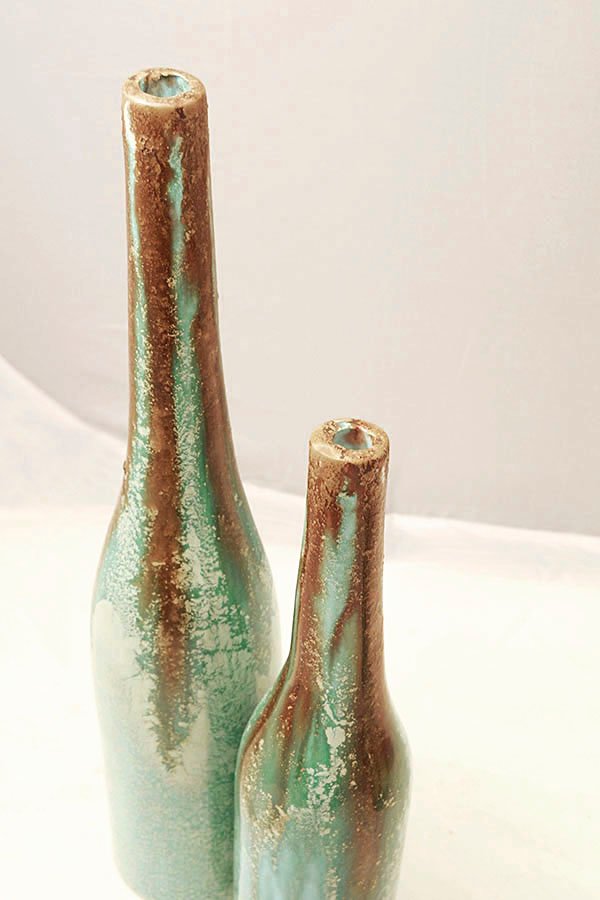 Glazed Ceramic Bottles from Viba, 1960s, Set of 3 for sale at Pamono