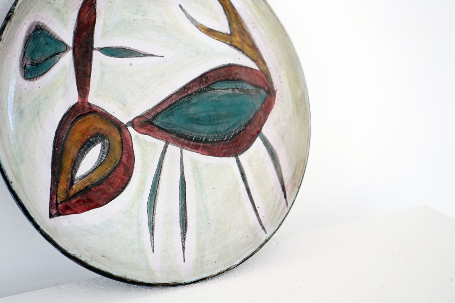 Keramik Wandteller von Jacques Poussine, 1950er bei Pamono kaufen