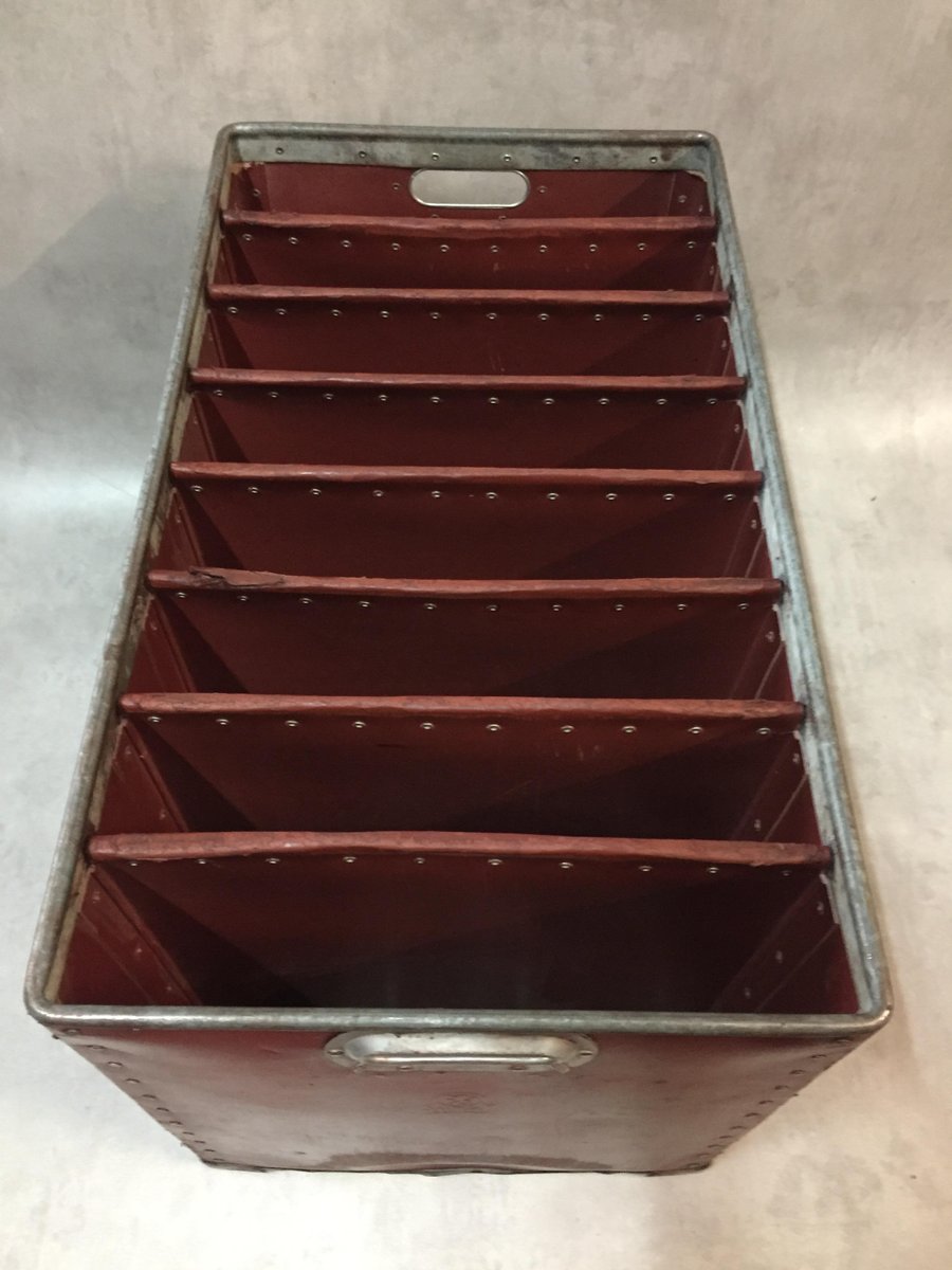 Vintage Industrial Filing Box in Waxed Cardboard from Suroy for sale at ...