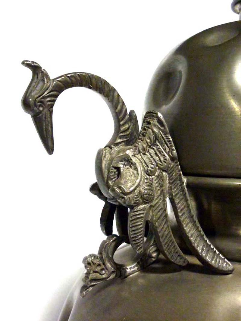 Vaso Art Deco in peltro, anni '50 in vendita su Pamono