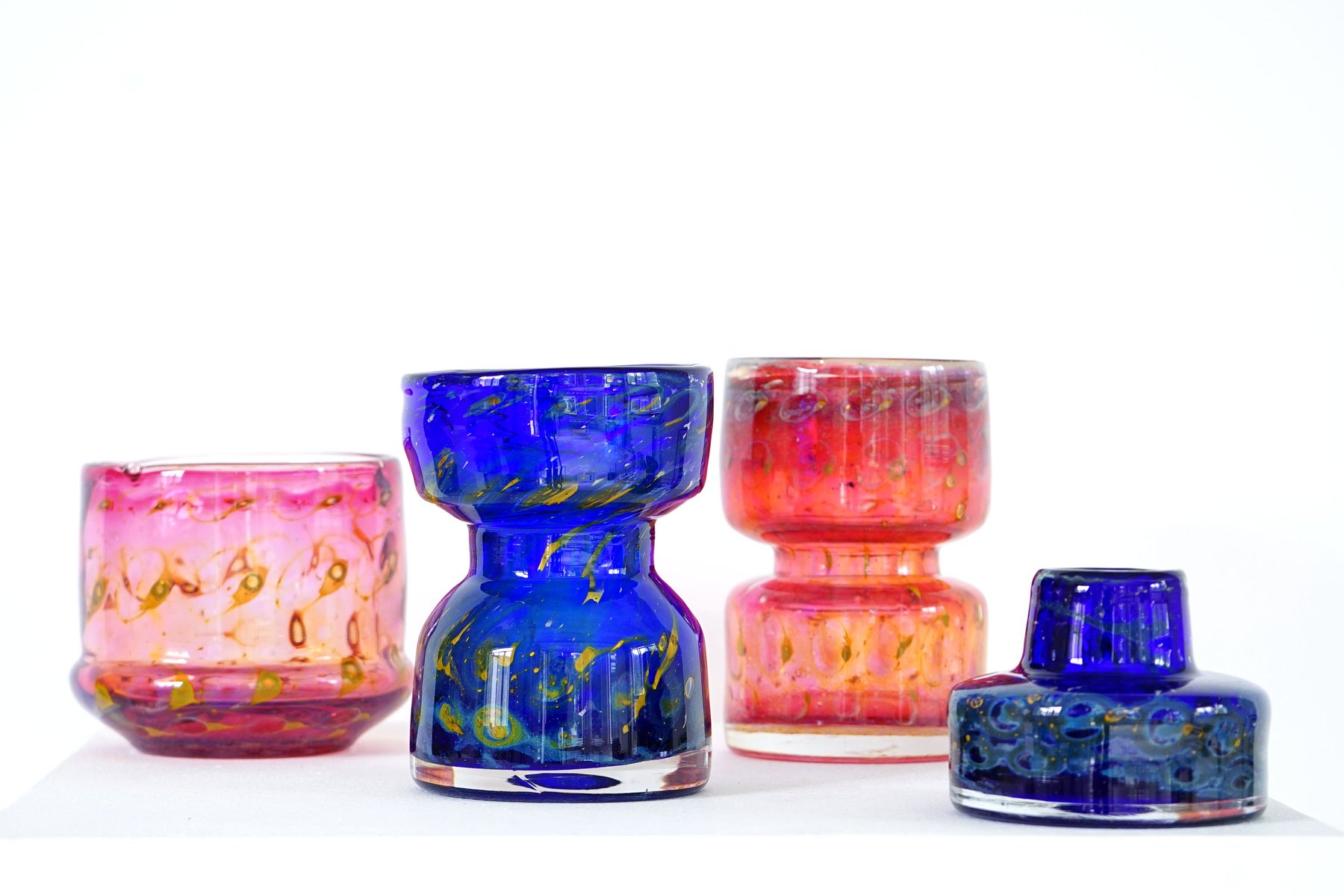 Glasses with Peacock Eye Motifs by Erwin Eisch, 1970s, Set of 4 for ...