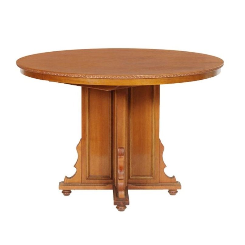 Table Ronde Extensible en Noyer et Placage, Italie en vente sur Pamono