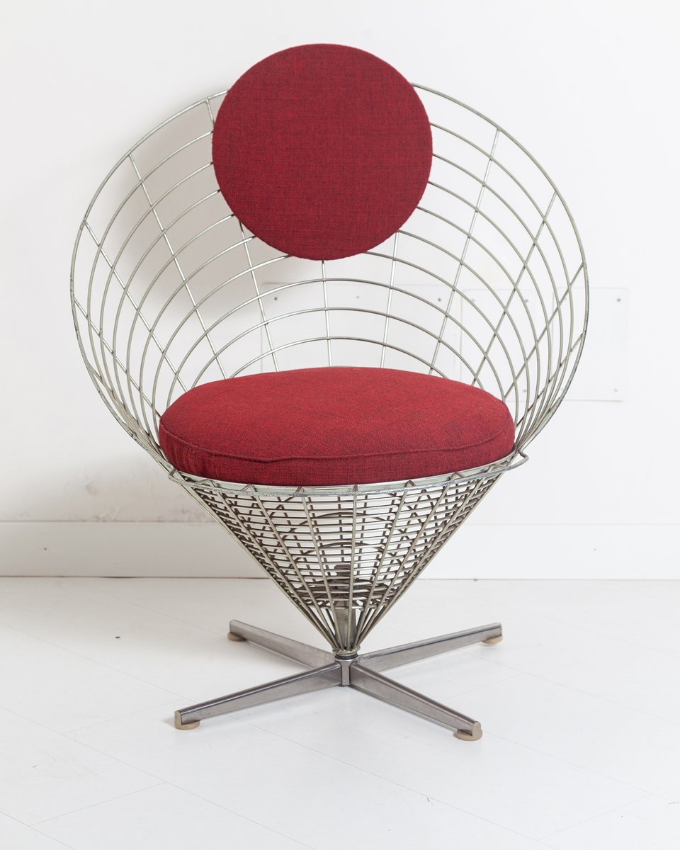 Wire Cone Chair by Verner Panton for Plus Linje, 1958 for sale at Pamono