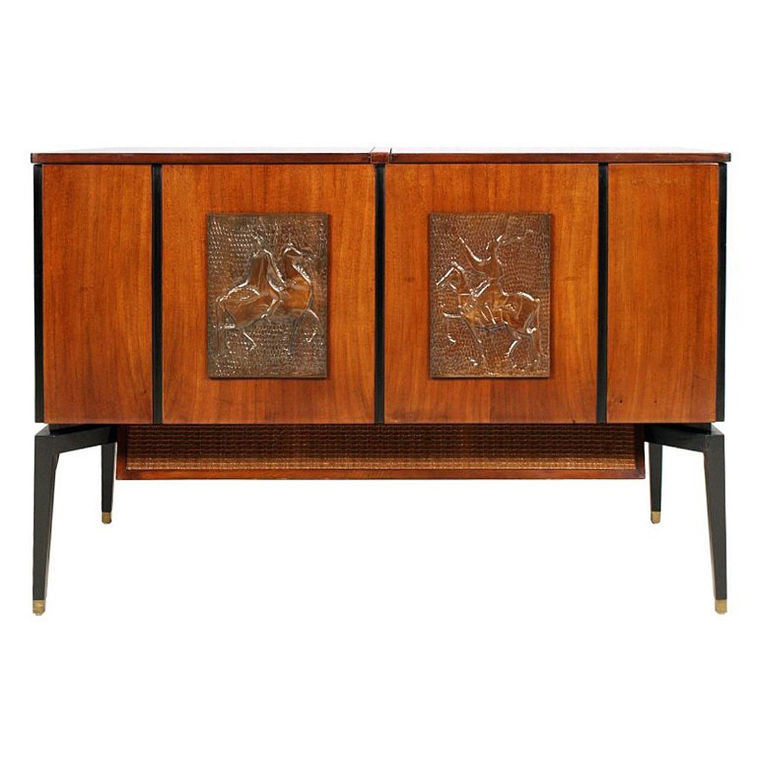 Mahogany Radio, TV & Record Player, 1970s for sale at Pamono