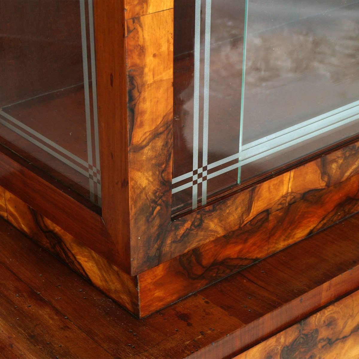 Credenza Art Deco con vetrina di Meroni & Fossati in vendita su Pamono