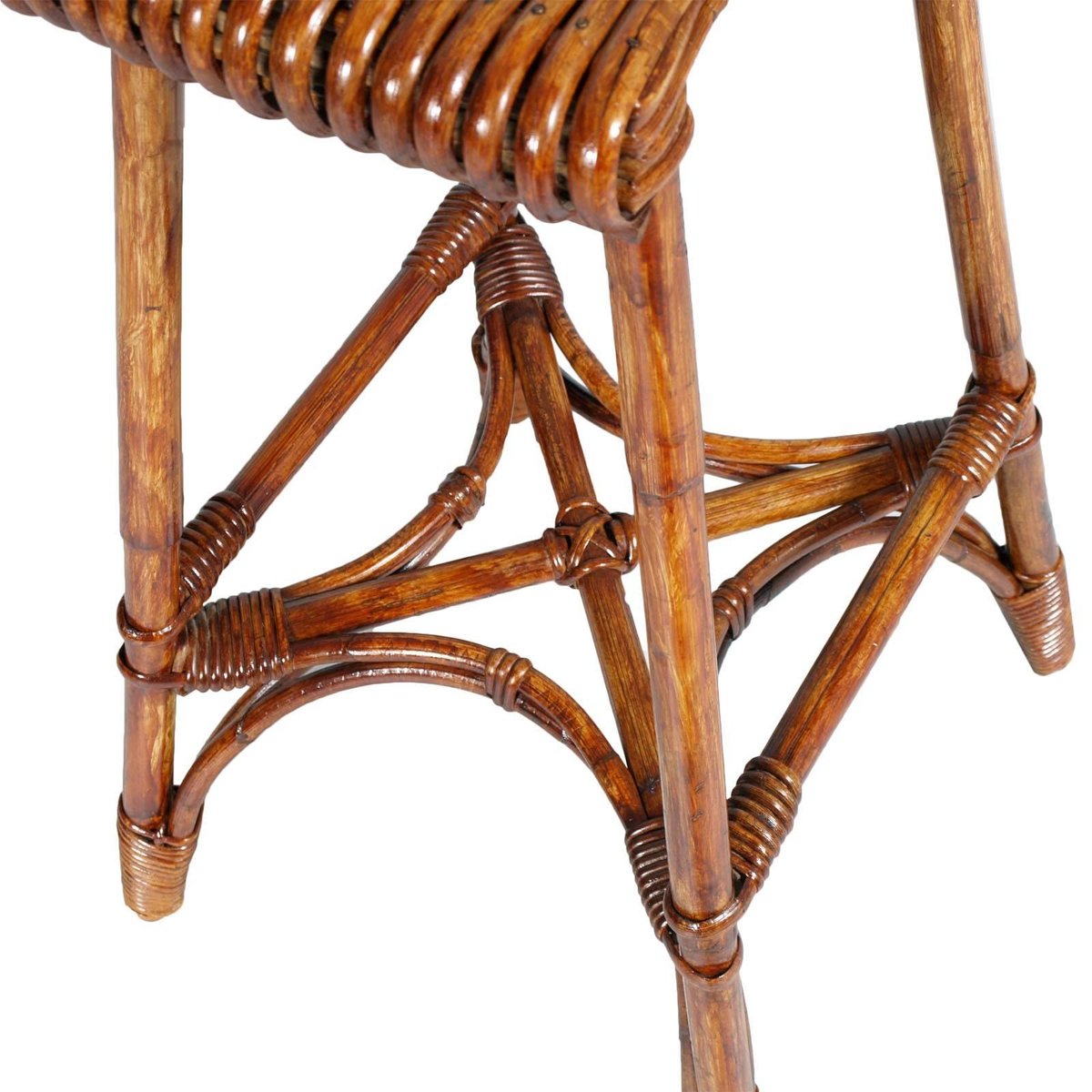 Mid-Century Modern Bambus Hocker bei Pamono kaufen