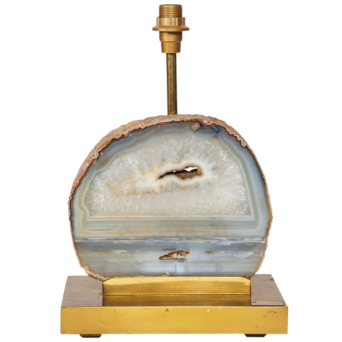 Agate Table Lamp by Violette, 1970s for sale at Pamono