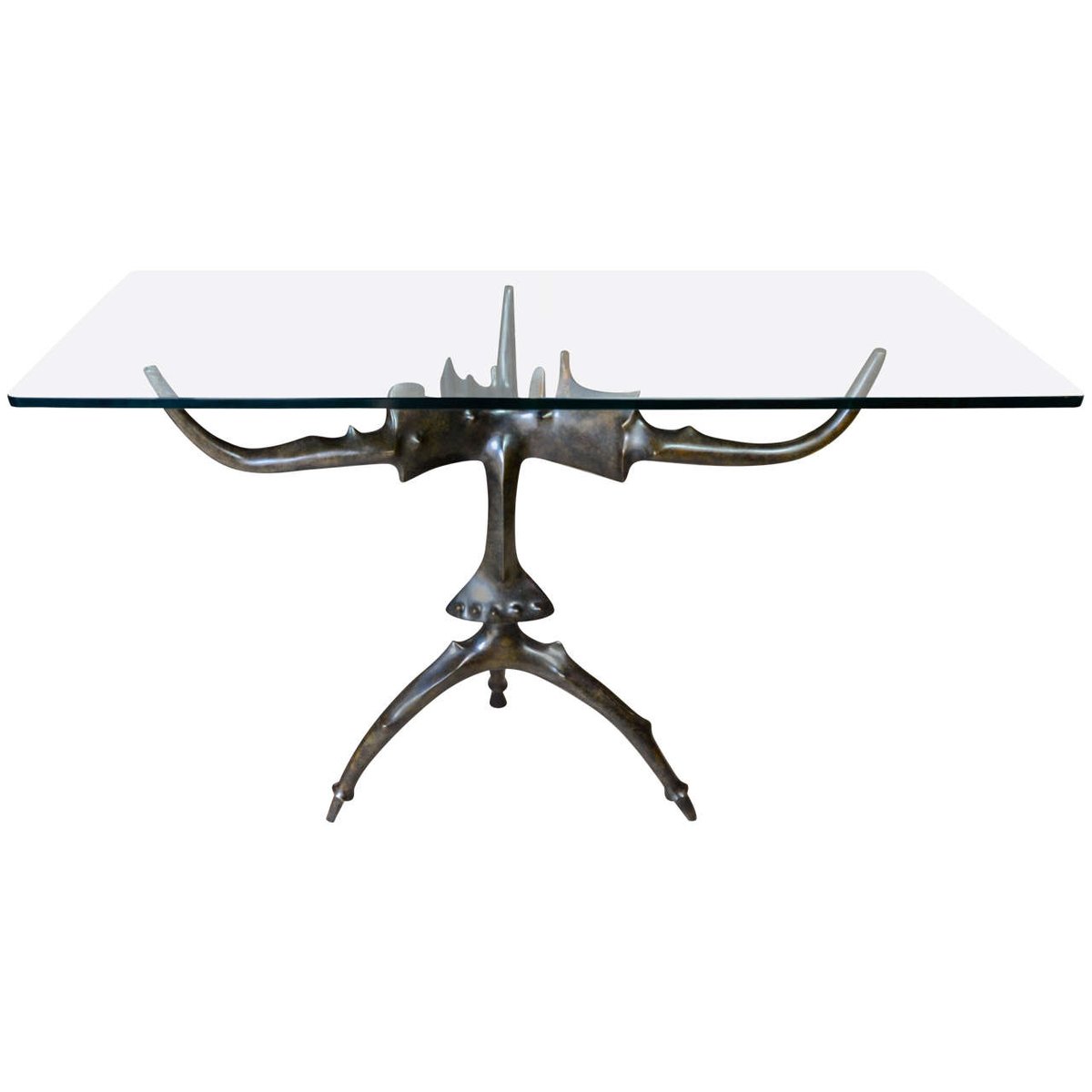 Bronze Console Table by Victor Roman, 1970s for sale at Pamono