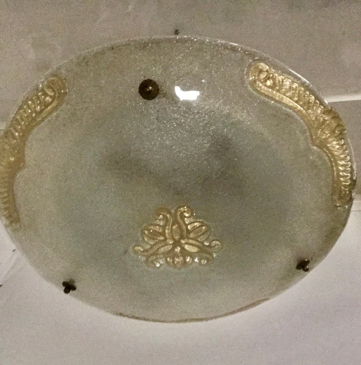 Plafón Mid-century de cristal de Murano en venta en Pamono