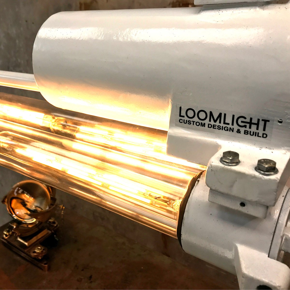 Vintage Industrial White Edison LED Flameproof Ceiling Strip Light for ...