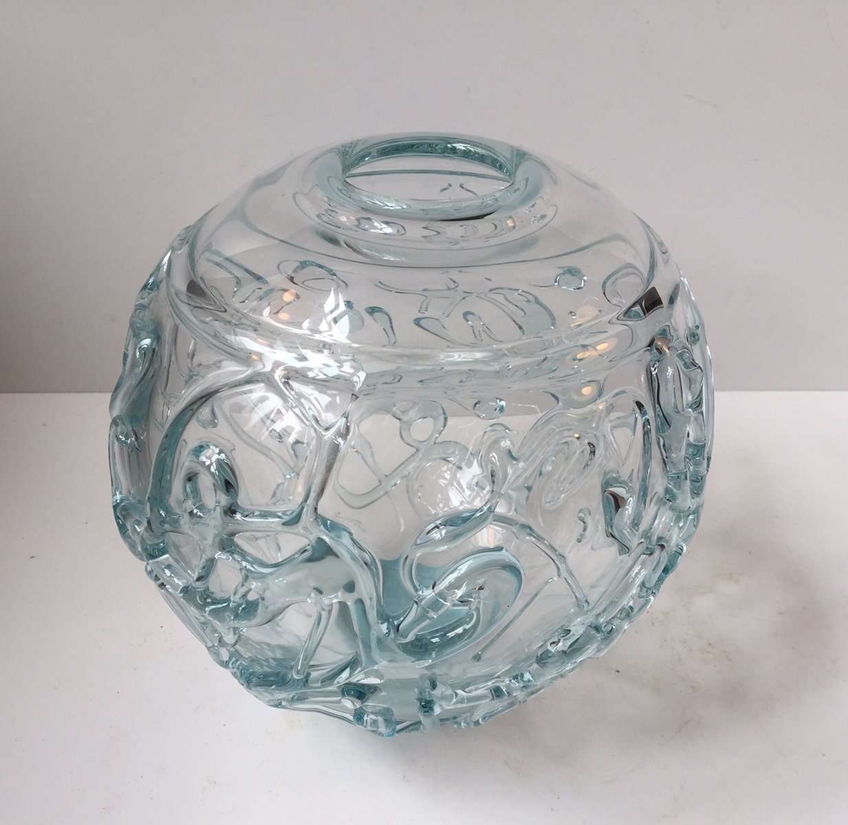 Spherical Art Glass Vase by Michael Bang for Holmegaard & Royal ...