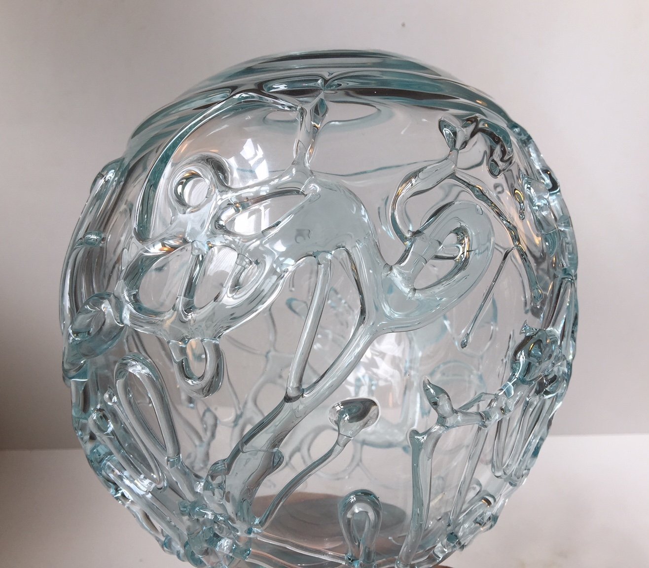 Spherical Art Glass Vase by Michael Bang for Holmegaard & Royal ...