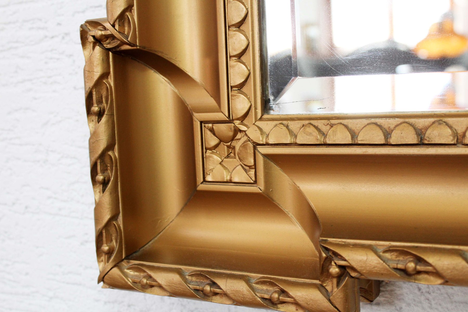 Vintage Golden Mirror for sale at Pamono