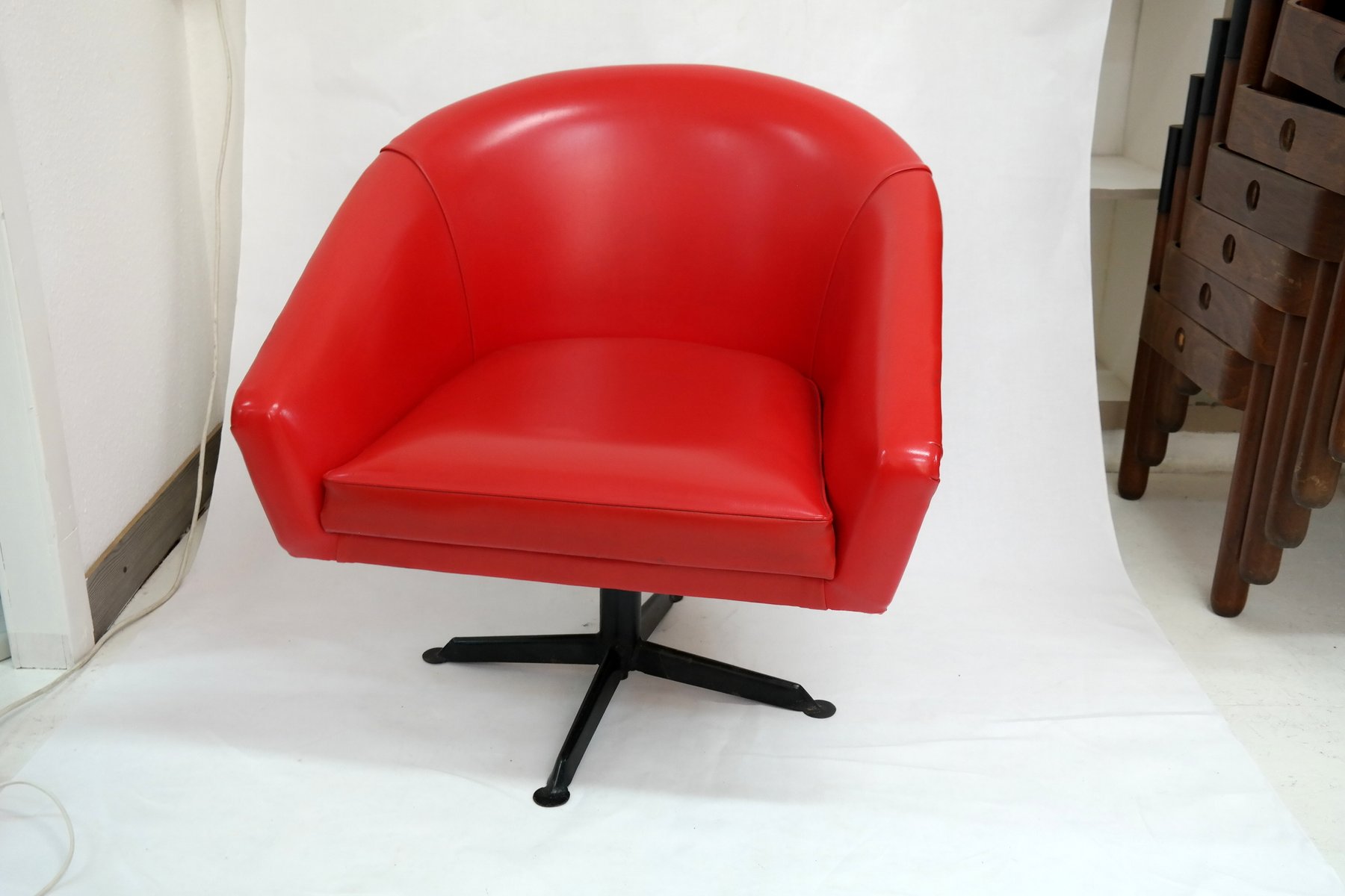 Rote Sessel, 1960er, 3er Set bei Pamono kaufen