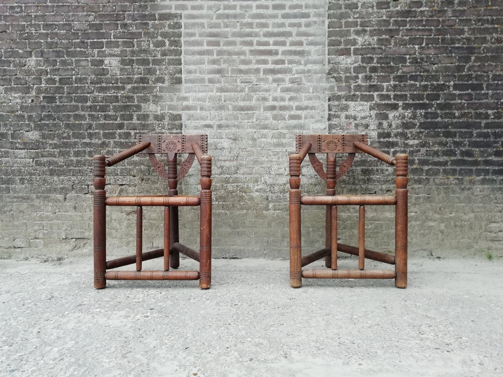 Set of Antique Scottish Turner Chairs for sale at Pamono