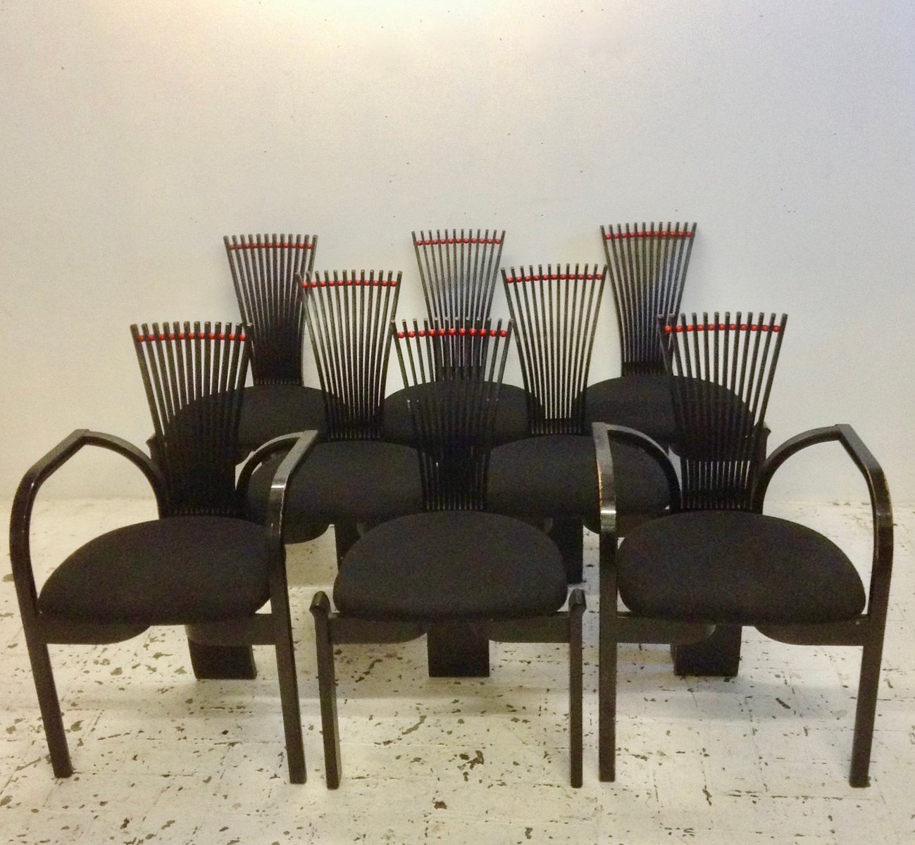 Vintage Chairs, 1980s, Set of 8 for sale at Pamono