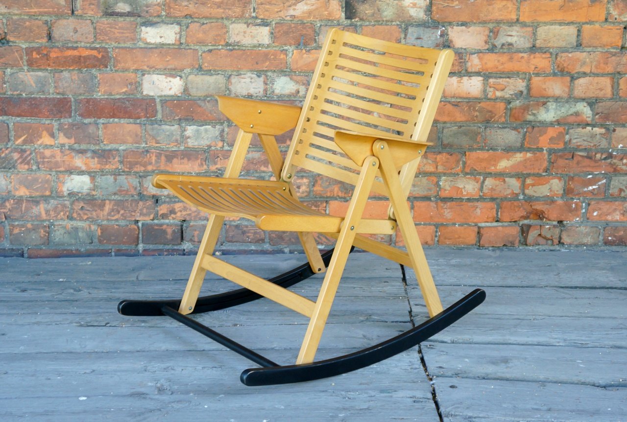 Rocking Chair Rex par Niko Kralj, 1960s en vente sur Pamono