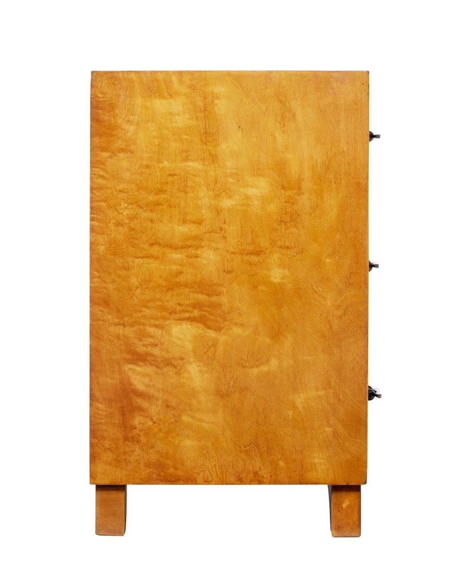 Schwedische Mid-Century Kommode aus Birke bei Pamono kaufen