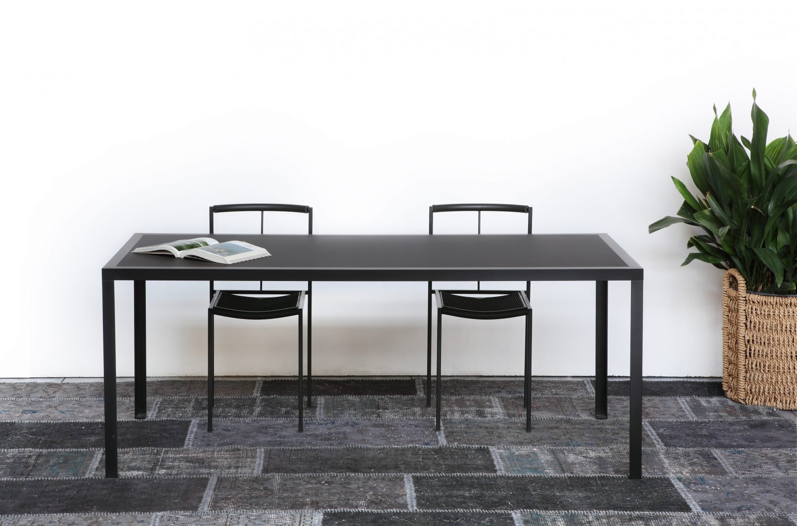 Large Black Linoleum TAVOLO Dining Table by Maurizio Peregalli for Zeus ...