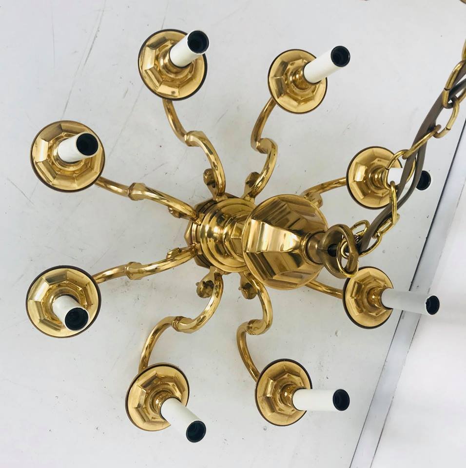 8-Light Chandelier from Lampart, 1970s for sale at Pamono