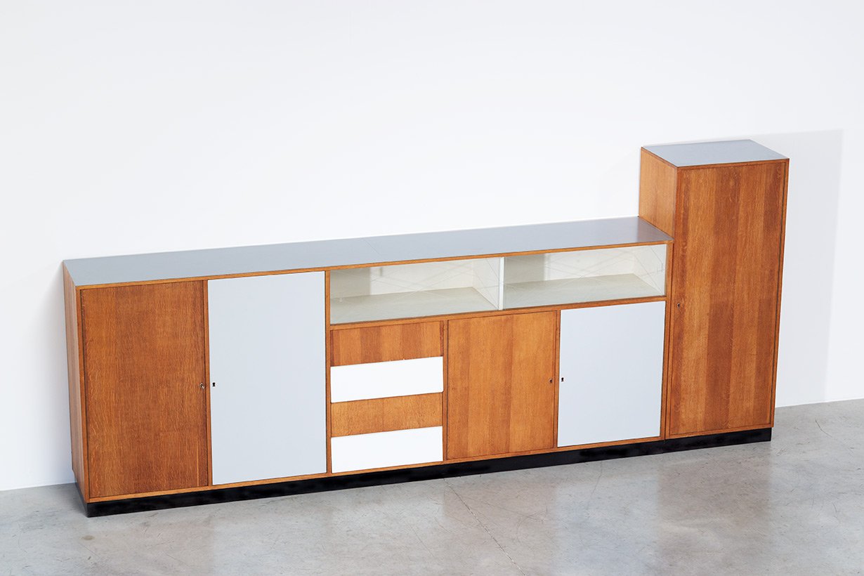 Large Formica School Sideboard, 1950s for sale at Pamono