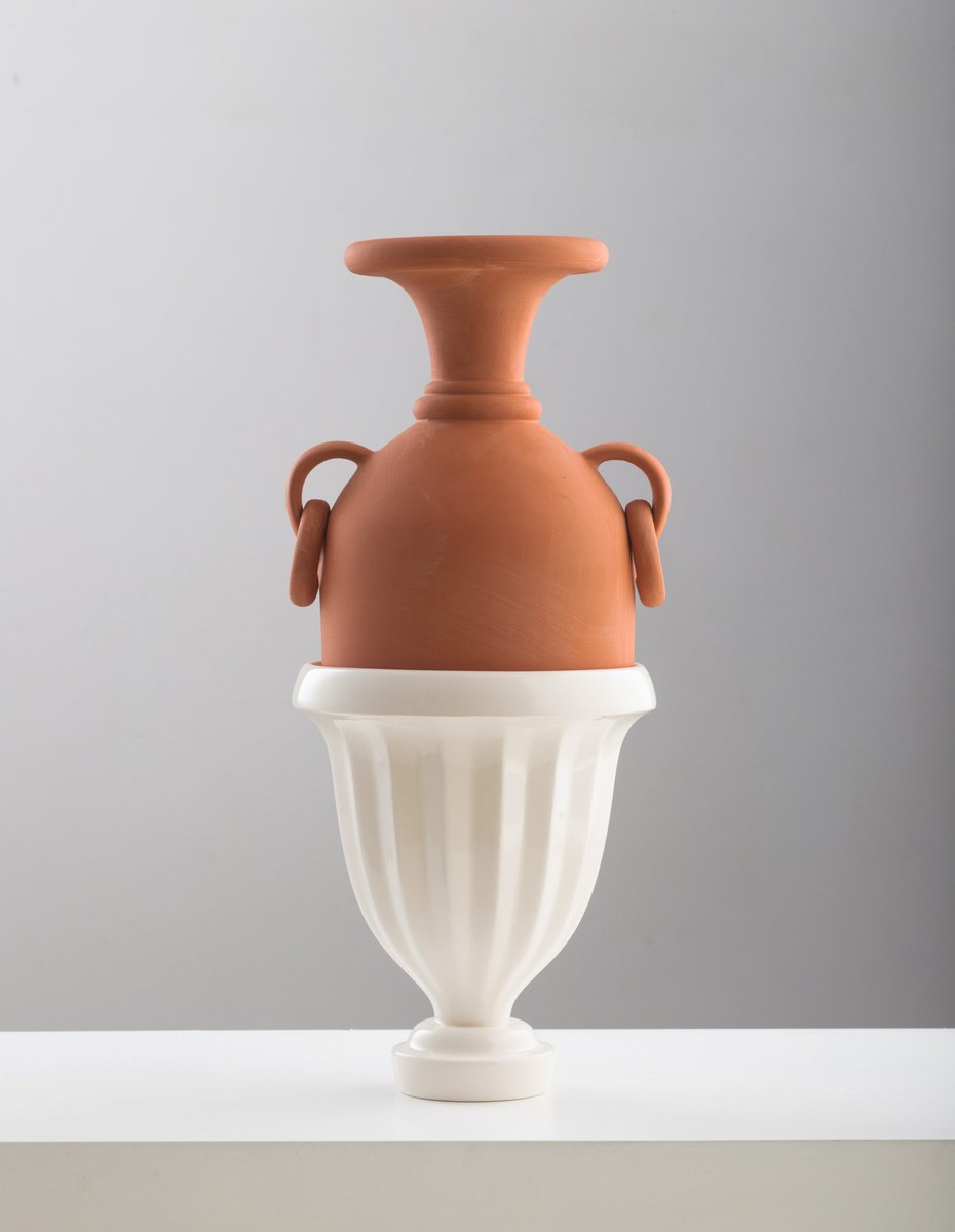 Vase #04 Medium HYBRID Blanc par Tal Batit en vente sur Pamono