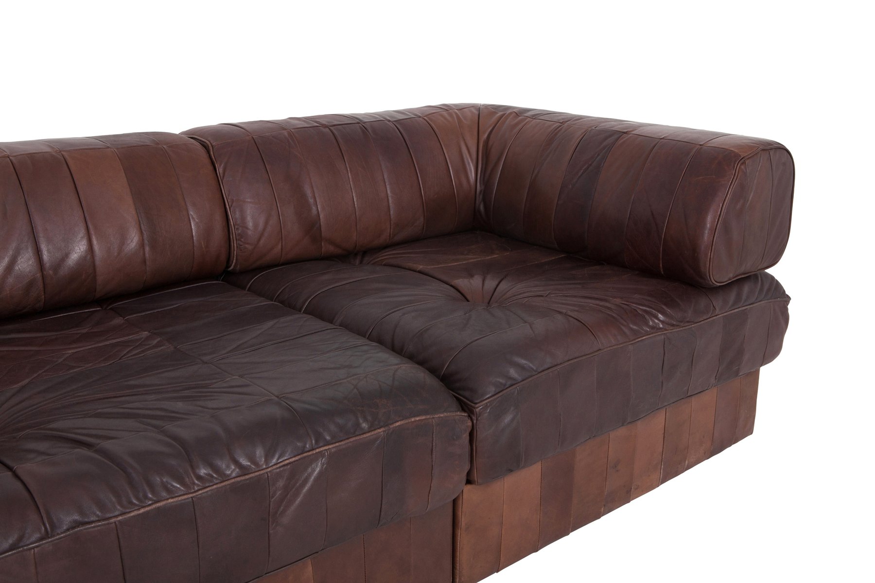 Modulares braunes Sofa aus Cognac Leder von de Sede bei Pamono kaufen