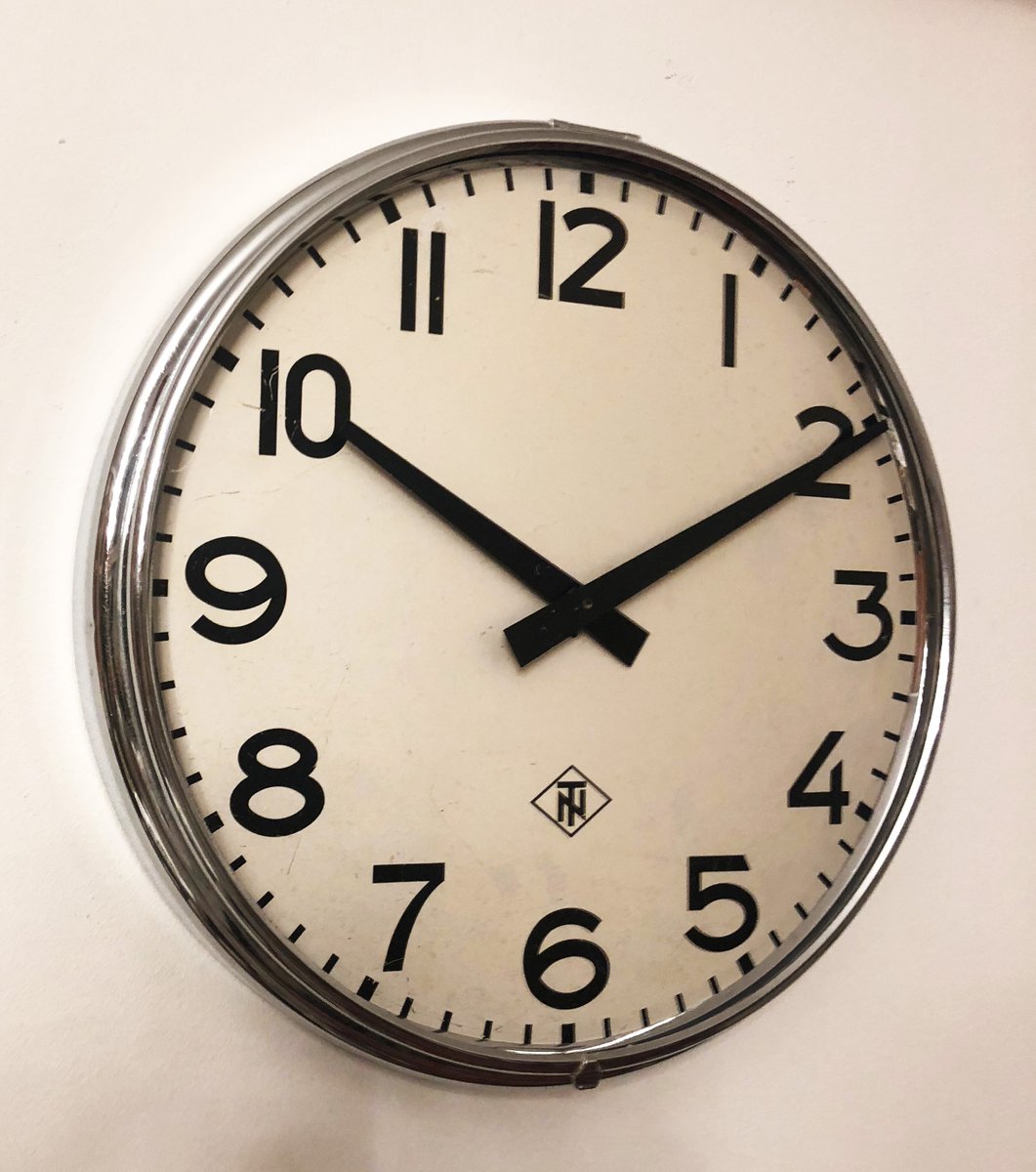 Large Industrial Factory or Station Clock from Telefonbau und ...