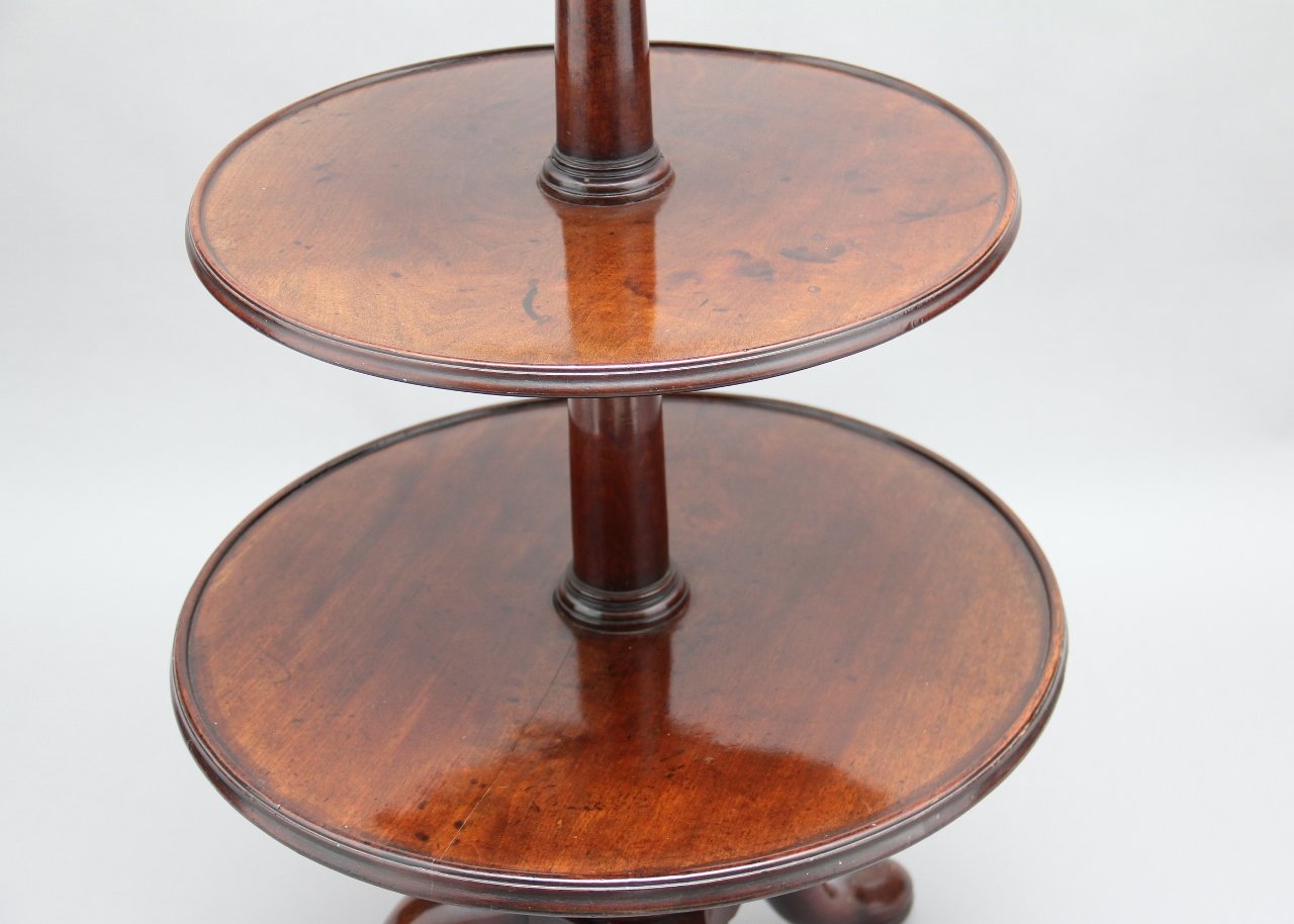 Antique Mahogany Three Tier Table, 1770s for sale at Pamono