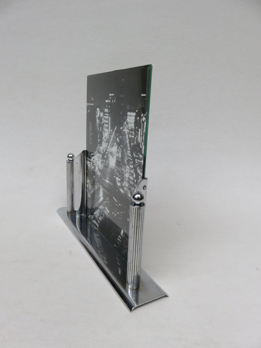 Large Vintage Chrome Picture Frame for sale at Pamono