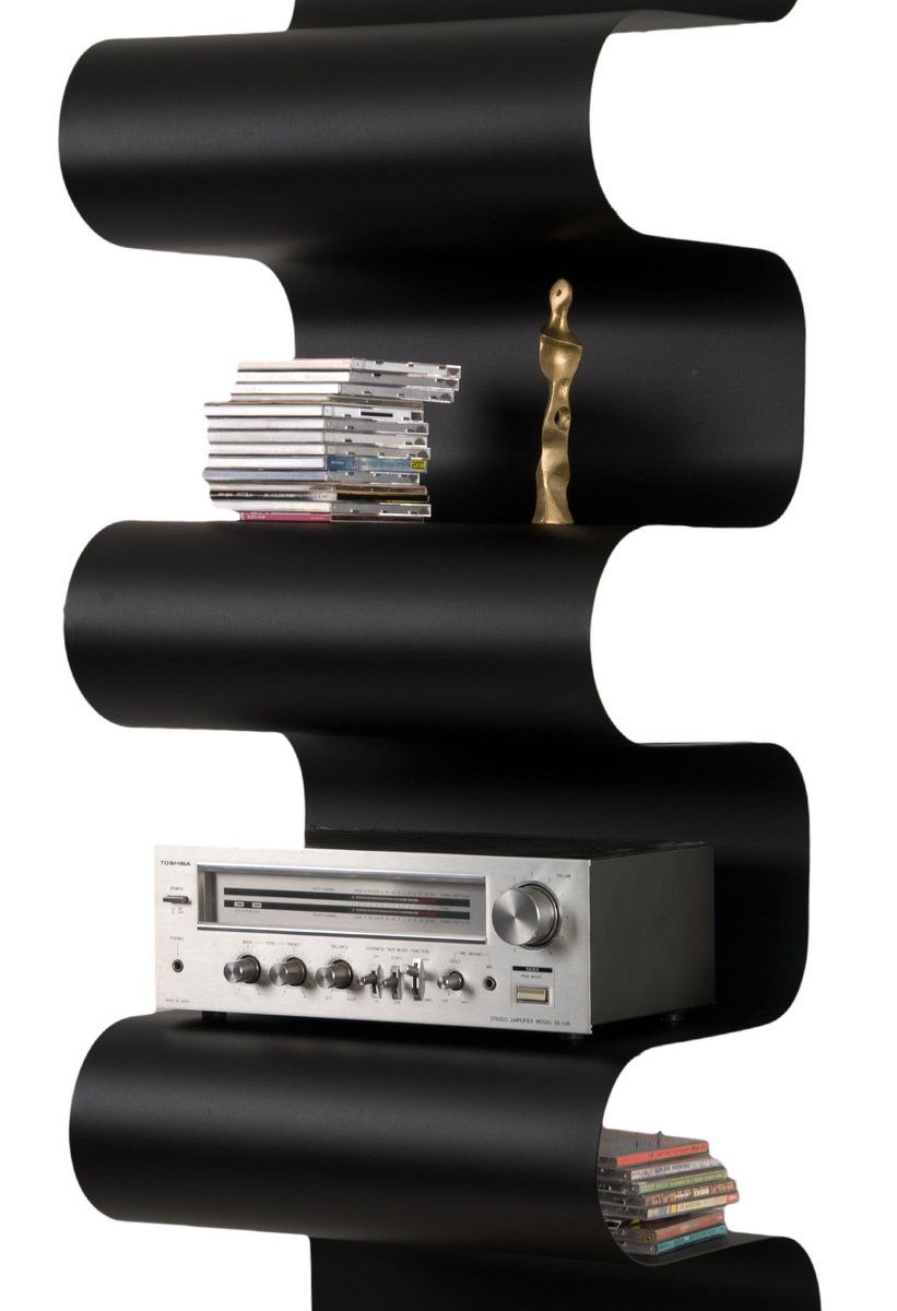 Black Wave Bookshelf by Julien Vidame for sale at Pamono
