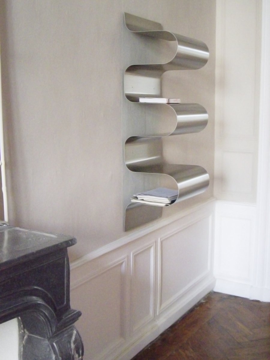 Silver Wave Bookshelf by Julien Vidame for sale at Pamono