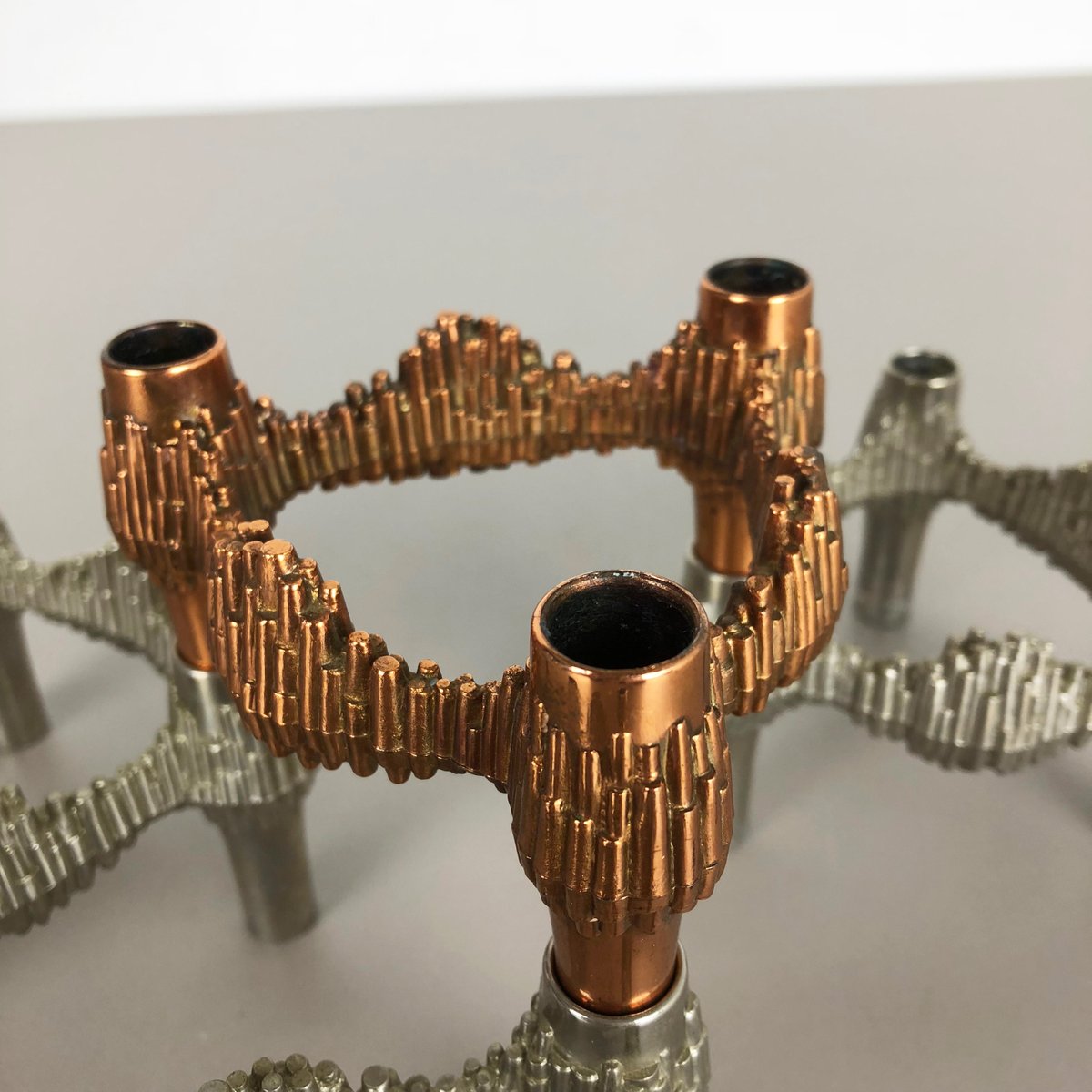 Modulare deutsche Kerzenständer aus Metall von Quist, 1970er, 4er Set ...