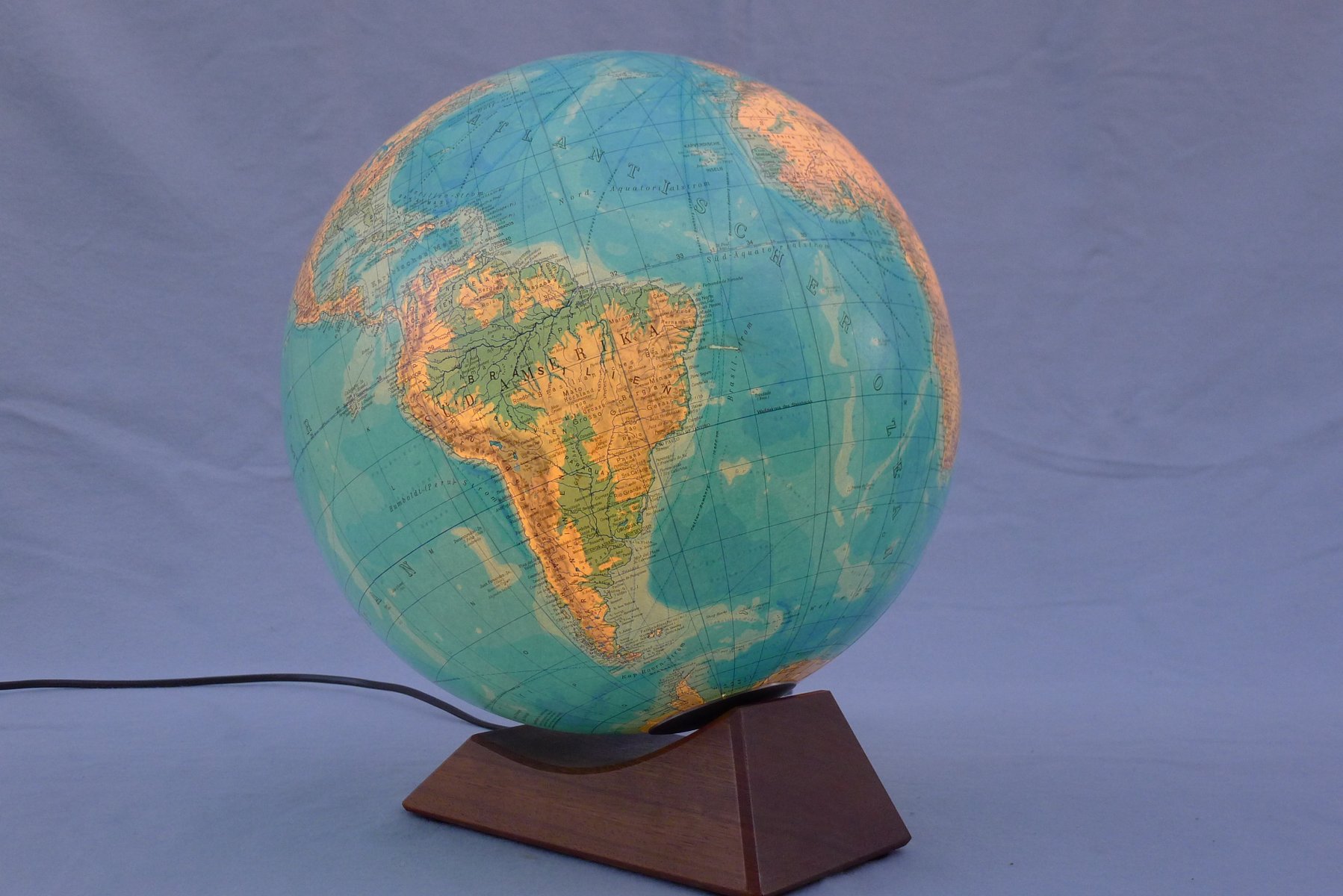Vintage Illuminated Glass Globe from Columbus Oestergaard, 1960s for ...
