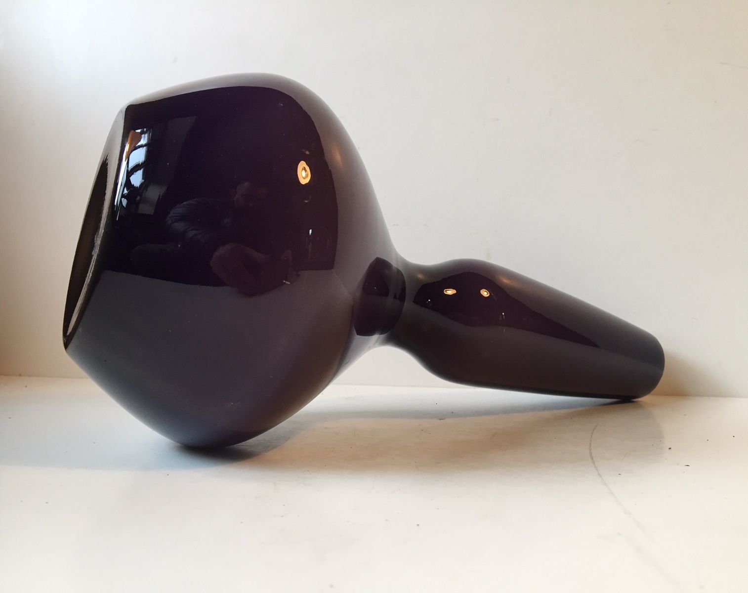 Mid-Century Danish Purple Glass Gourd Vase from Holmegaard, 1970s for ...