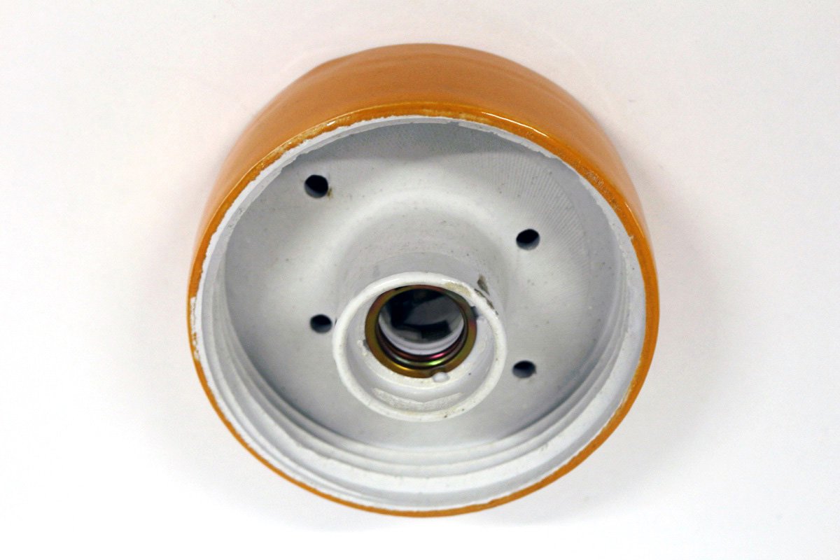 Vintage Porcelain & Opal Glass Ceiling Lamp for sale at Pamono