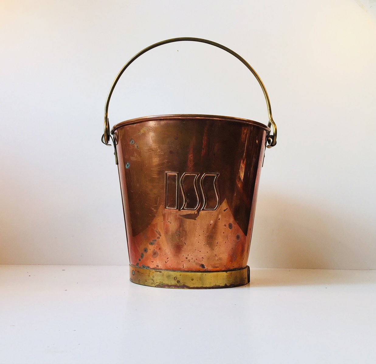 Vintage Danish Copper & Brass Ice Bucket, 1970s for sale at Pamono