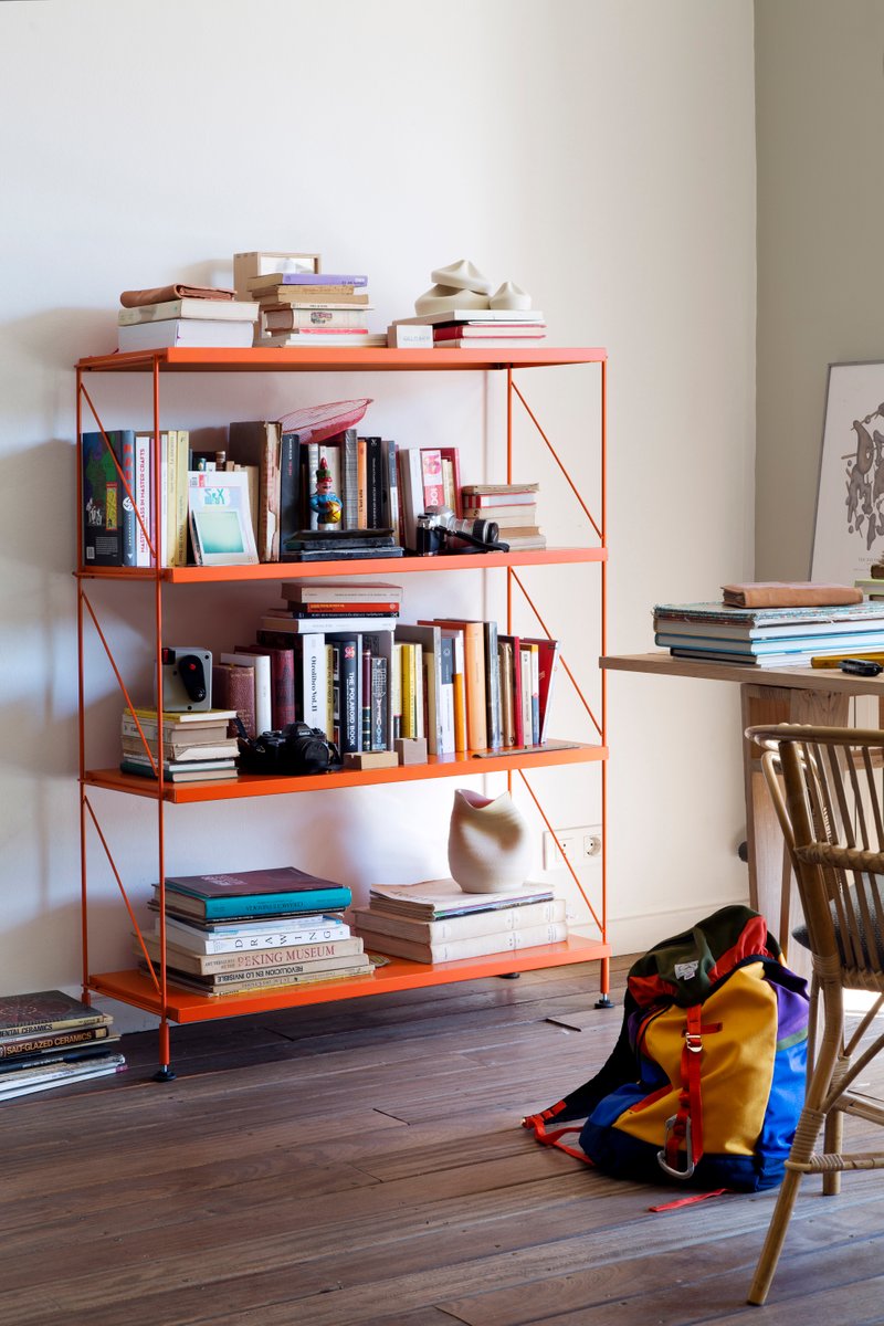 Tria Orange Shelving Unit by Mobles114 for sale at Pamono