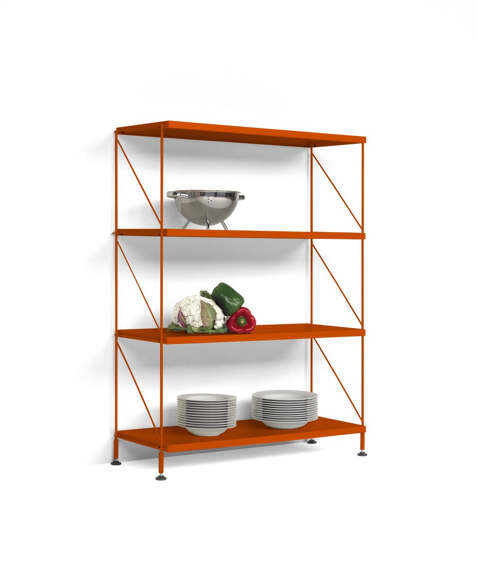 Tria Orange Shelving Unit by Mobles114 for sale at Pamono