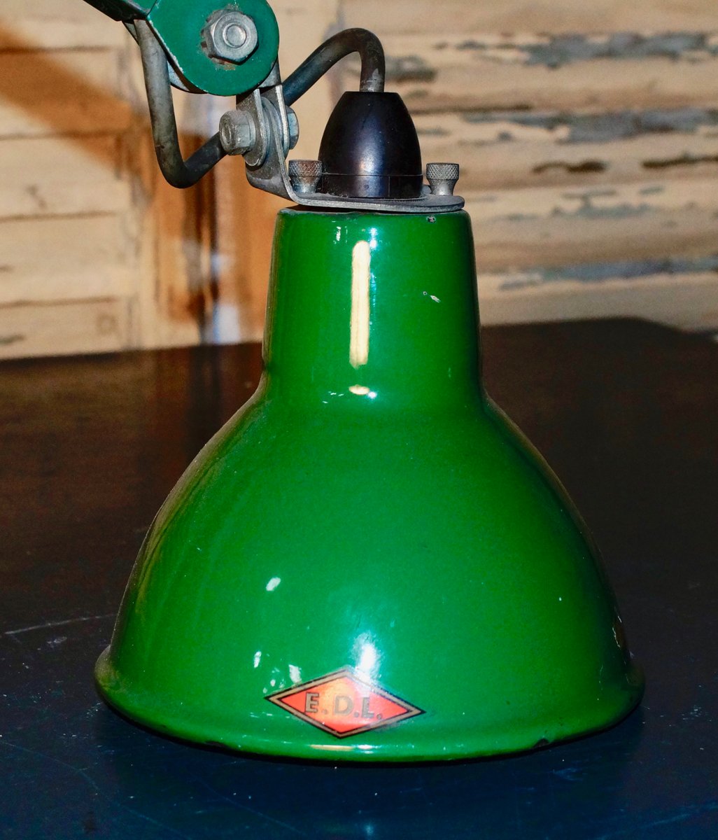 Vintage Industrial Machinist Lamp from EDL, 1930s for sale at Pamono