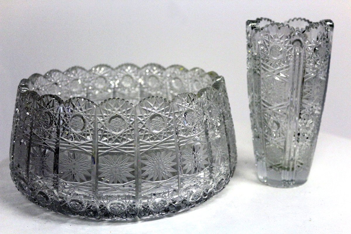 Antique Polished Lead Crystal Bowl for sale at Pamono