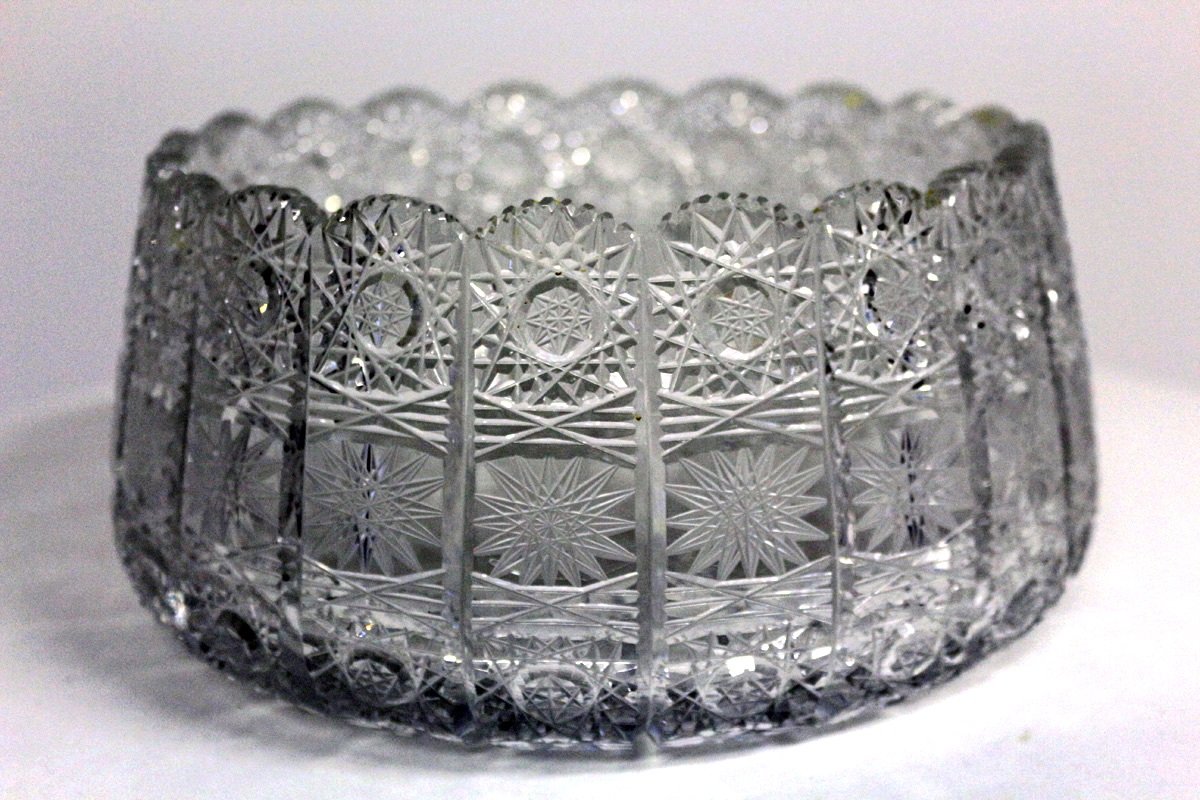 Antique Polished Lead Crystal Bowl for sale at Pamono