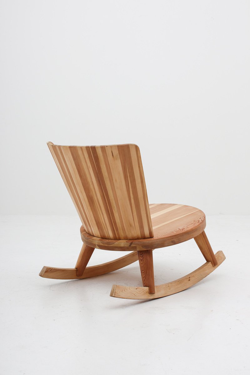 Swedish Pine Rocking Chair, 1940s for sale at Pamono