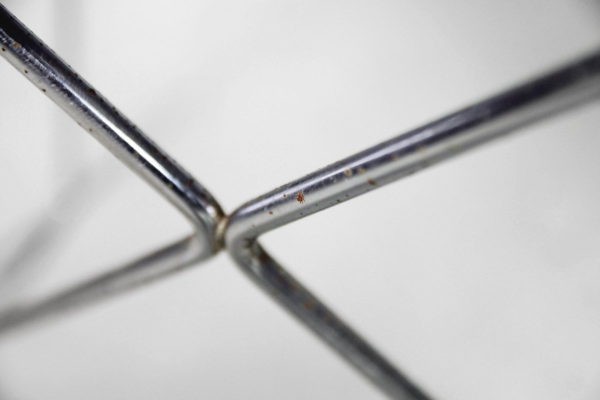 Minimalist Metal X-Line Chairs by Niels Jørgen Haugesen for Hybodan ...