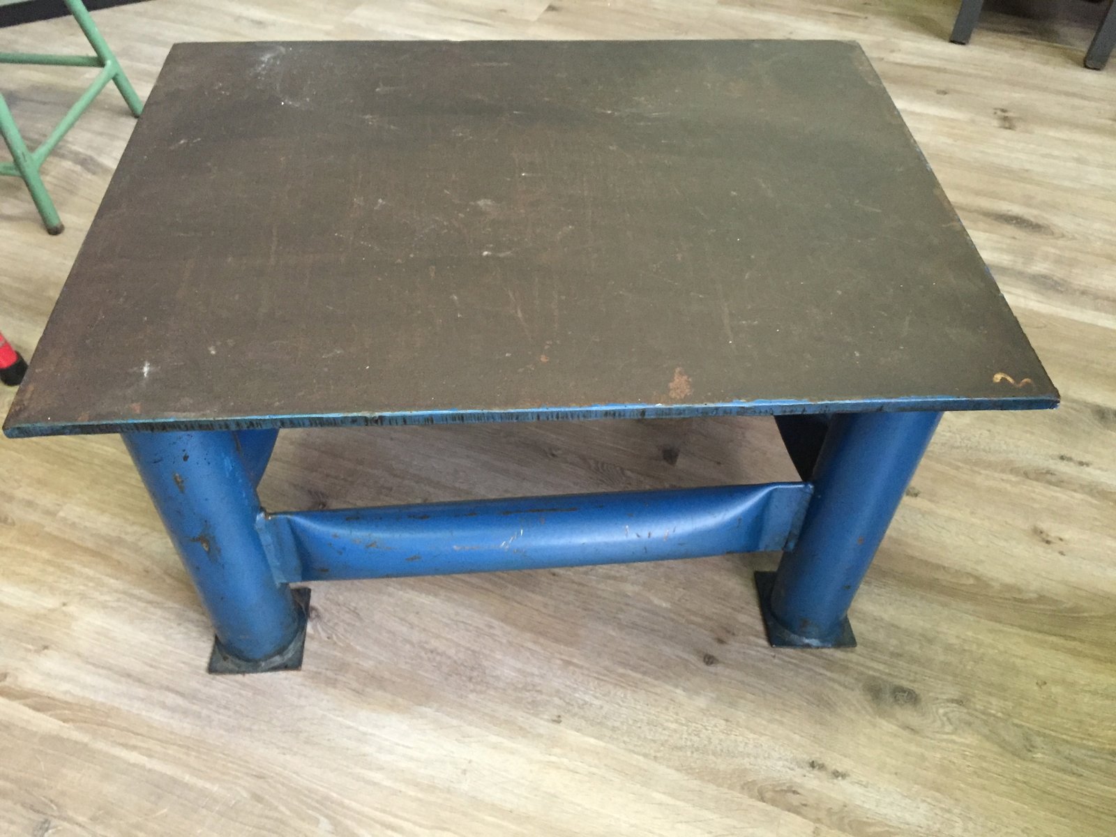 Vintage French Steel Workshop Coffee Table, 1950s for sale at Pamono