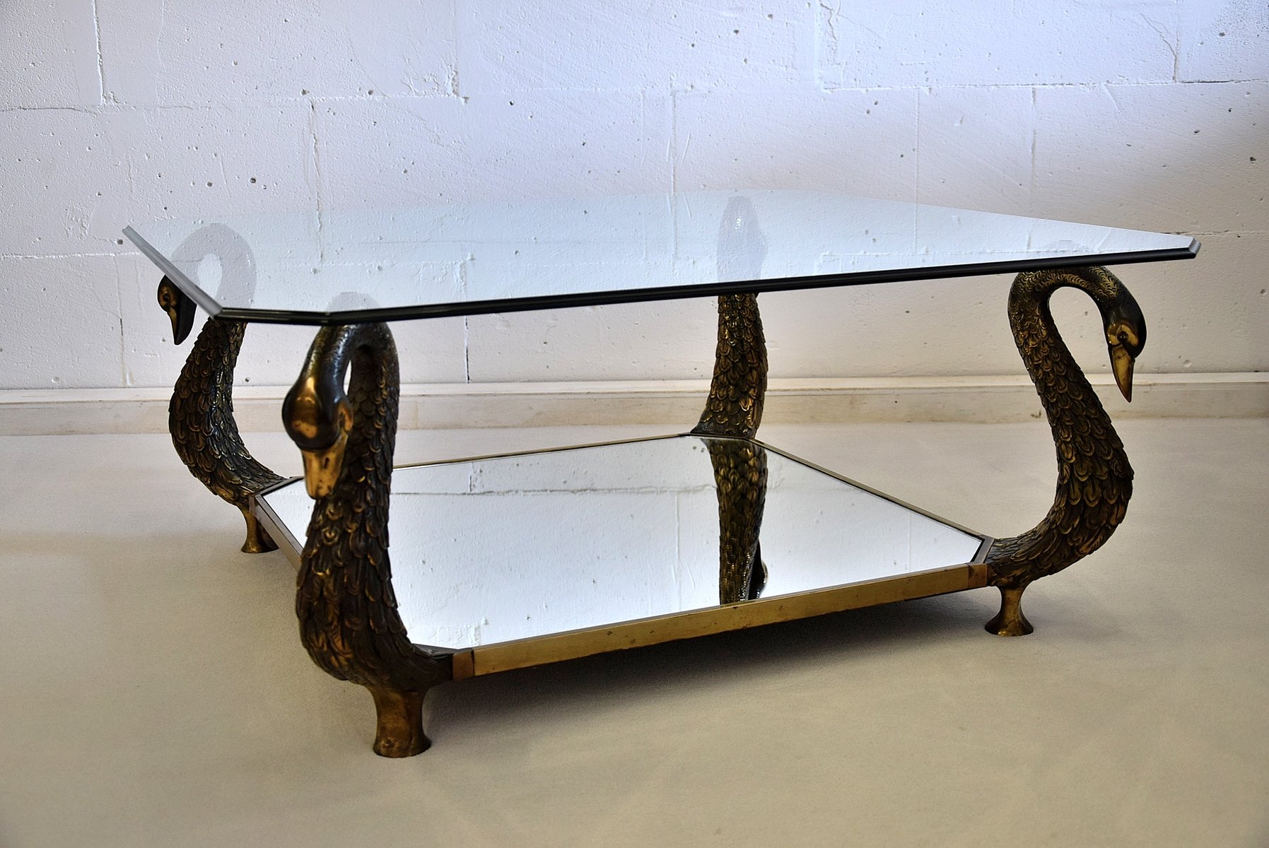 Vintage Hollywood Regency Swan Table for sale at Pamono